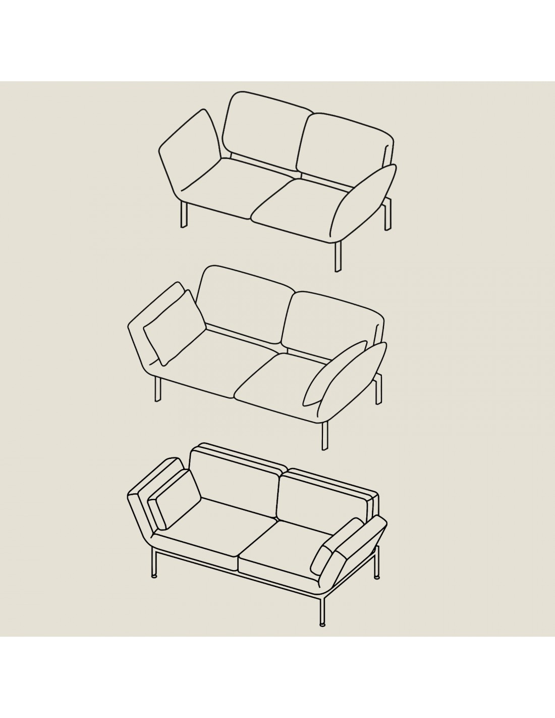 Brühl Roro Small, Roro Medium And Roro Soft sofas: The Differences ...